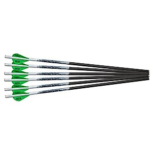 Excalibur ProFlight Archery Hunting Durable Accurate Versatile 2" Blazer Vane Crossbow Carbon Arrows with Rhino Nocks - 6 Pack, 18"