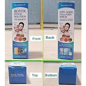 Botox Stock Solution Facial Serum Vitamin C Serum For Face, Anti Aging Collagen Serum Vitamin E, Salicylic & Amino Acids, Botox Facial Serum Reduce Fine Lines, Wrinkles, Plump Skin