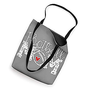 Football Mom Mama Heart Player Coach Fan Gift Women Tote Bag