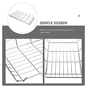 Housoutil Exit Sign Guard Stainless Steel Protective Guard for Emergency Light Emergency Light Wire Guard Emergency Guard Stainless Steel