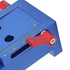 MISNODE Woodworking Inclined Hole Positioner Aluminum Alloy 15 Degree Drill Guide Dowel Jig Kit Hole Punch Locator Kit Hole Locator Positioner for Woodworking Punching