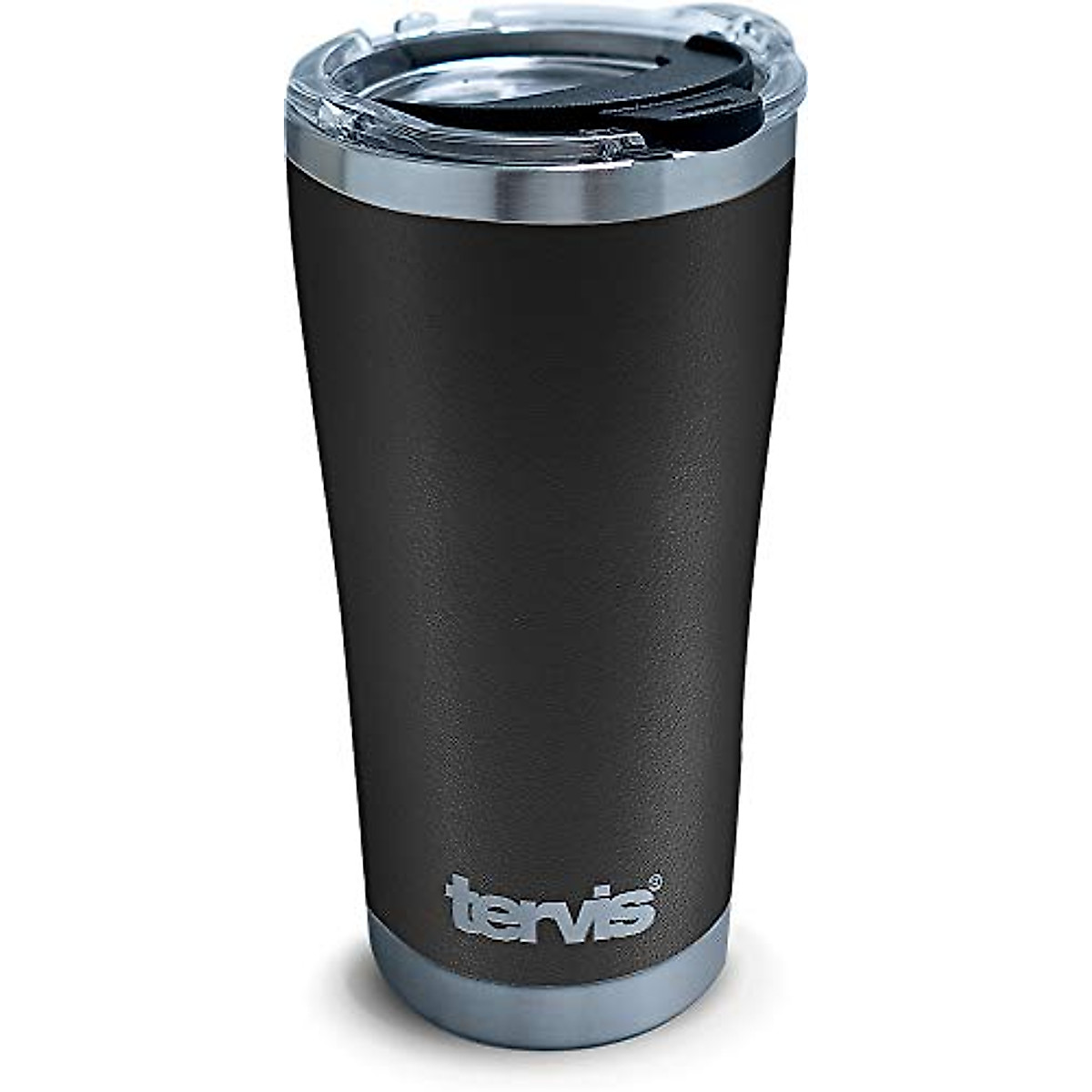 Tervis Triple Walled Powder Coated Stainless Steel Insulated Tumbler Cup Keeps Drinks Cold & Hot, 20oz, Onyx Shadow