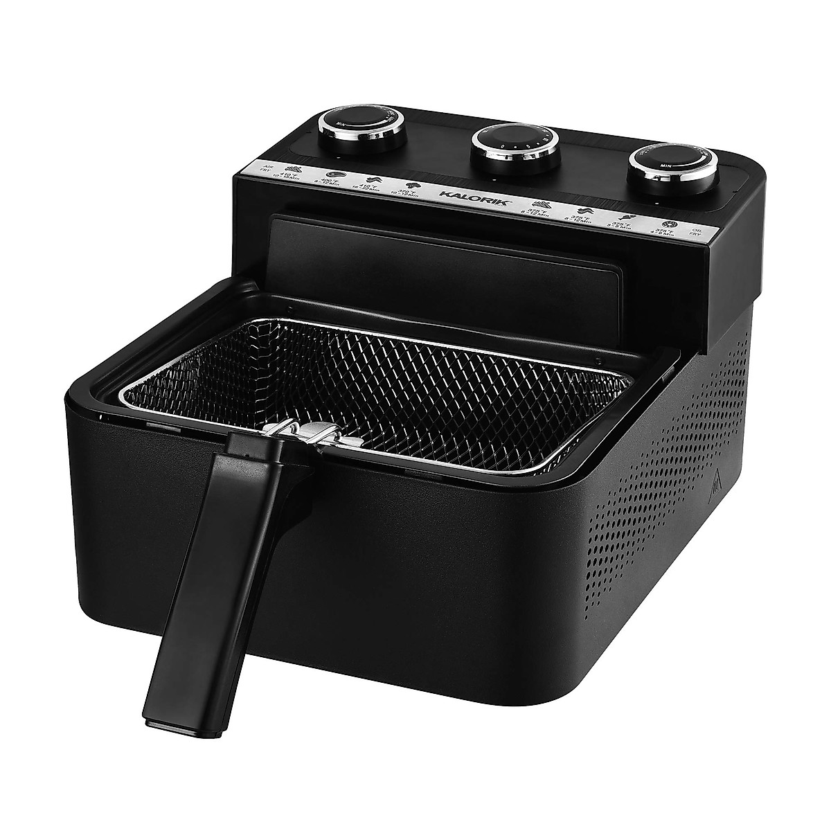 Kalorik 2-in-1 Air Fryer and Deep Fryer, Black