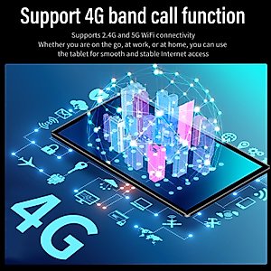 Acogedor 2 in 1 Tablet, 10.1in Gaming Tablet with BT Keyboard, Earbuds, Mouse, 12GB RAM 256GB ROM, 8 Core CPU, 8+20MP Dual Cam, Support 5G WiFi, for Android 11.0 (Violet)
