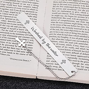 Baptism Gift Bookmark for Women Men Boys Girls Religious Christian First Communion Gift Cross Bookmark for Baby Kids Catholic Goddaughter Godson Family Son Daughter Friends Baptism Gift