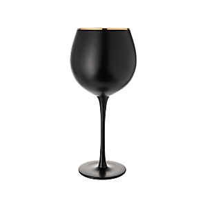 iTrusty Black and Gold Premium Wine Glasses Set of 4 Perfect for Red/White Wine, Champagne, and Special occasion