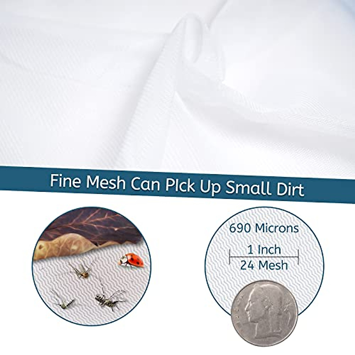 POOLWHALE Upgrades Swimming Pool Telescopic Leaf Net Skimmer Rake with Adjustable Aluminum Pole and Nylon Medium Fine Mesh for Cleaning Swimming Pools, Hot Tubs, Spas and Fountains