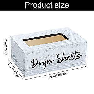Dryer Sheet Dispenser for Laundry Room Decor Dryer Sheet Holder Dryer Sheet Container Laundry Detergent Dispenser for Elevating Your Home, 7.87 x 4.72 x 2.75 Inches (Grey Blue)