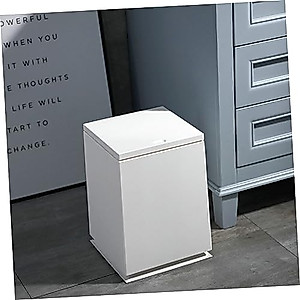 KOMBIUDA Waste Bin Trash Can with Lid Garbage Can Mini Dustbins White