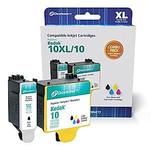 Dataproducts DPC10CP Kodak Remanufactured #10BXL/10C Black High Yield & Tri-Color Ink Cartridge Combo Pack