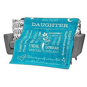FILO ESTILO Daughter Fleece Blanket Package - Two Quality 320gsm Fleece Blankets for Daughter in Color Teal & Pink