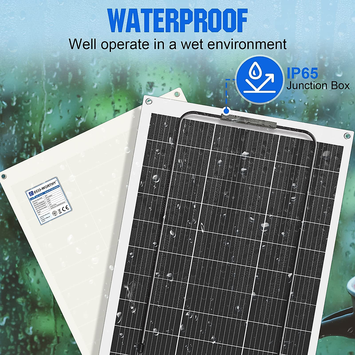 ECO-WORTHY 8pcs 130Watt (1040W) Flexible Solar Panels 12 Volt Waterproof Monocrystalline Lightweight Solar Panel for RV, Boats, Cabin, Roofs, Curved Surfaces