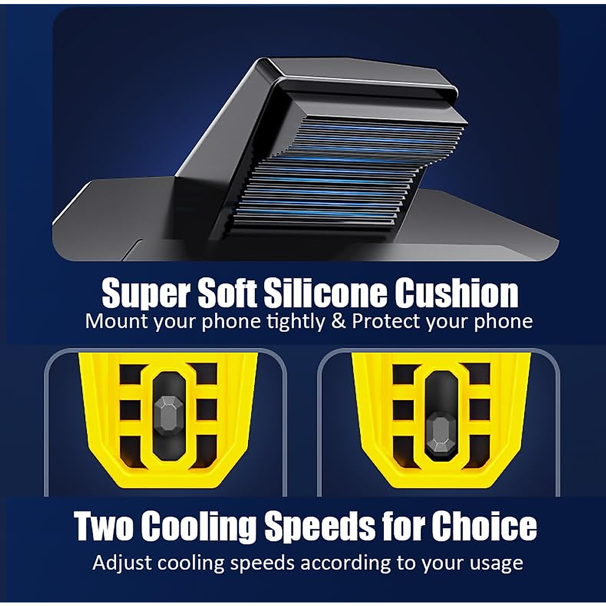 Semiconductor Phone Cooling Fan, Phone Cooler for iPhone Android Smartphones, Mobile Phone Radiator Heatsink (with 9 Finger Sleeves)