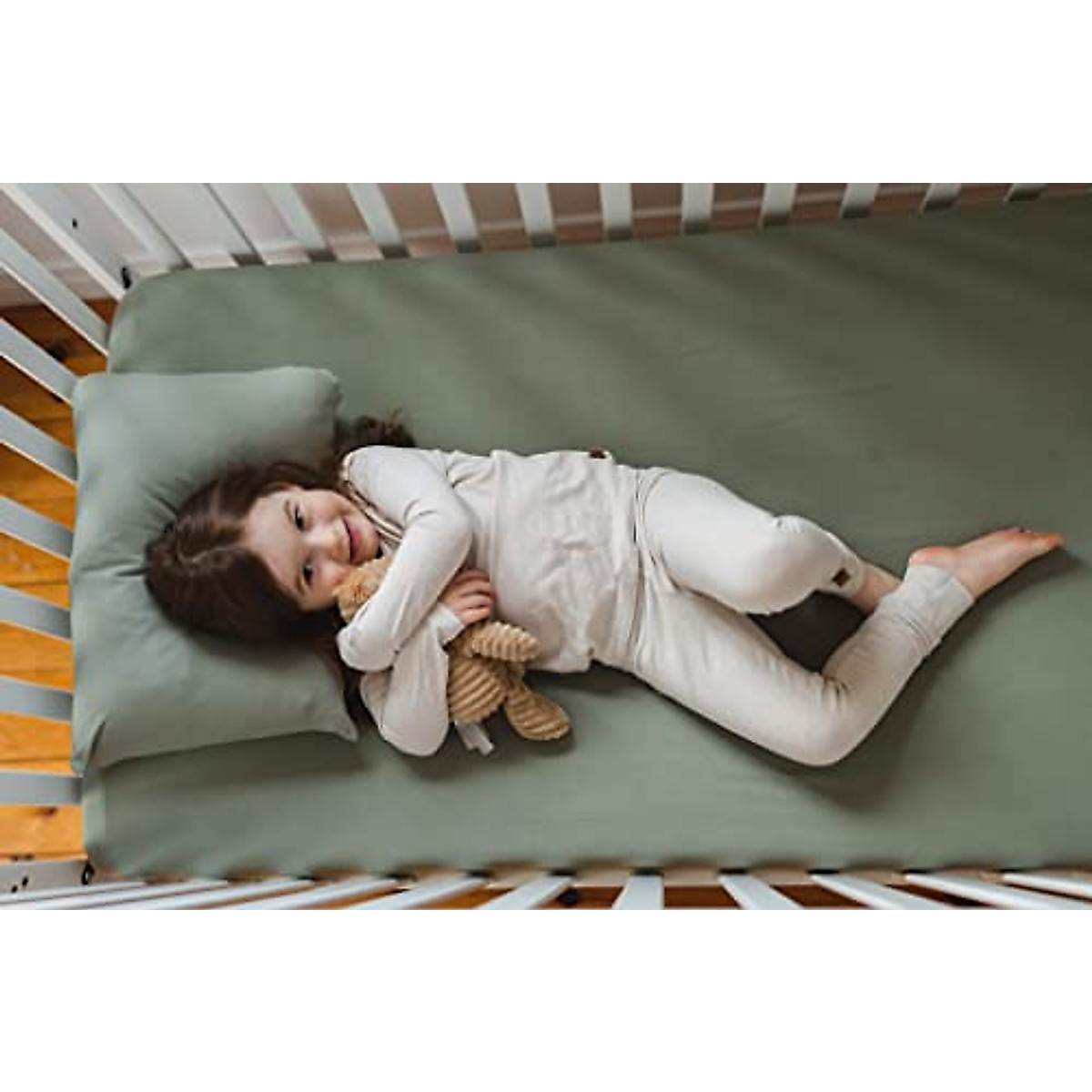 Pobibaby - 2 Pack Premium Toddler Solid Pillowcase - Ultra Soft Jersey Knit - Crib Pillow, Kids Pillow, Travel Pillow Case Cover (Sage Green)