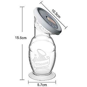 haakaa Manual Breast Pump 4oz/100ml(Base) - One-Piece Design with Upgrade Suction Base & Silicone Cap, Food Grade Silicone Milk Saver & Milk Catcher for Breastfeeding Moms