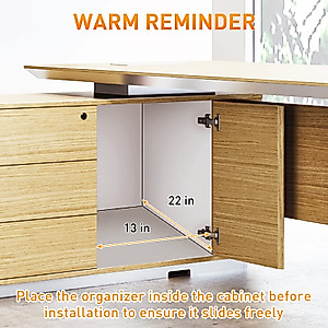 Tksrn Pull Out Cabinet Organizer, Heavy Duty Slide Out Pantry Shelves Sliding Drawer Storage for Kitchen, Bathroom, Home, 12" W x 21" D, Wire Frame, Chrome Finish（Need 13" W and 22" D Cabinet）