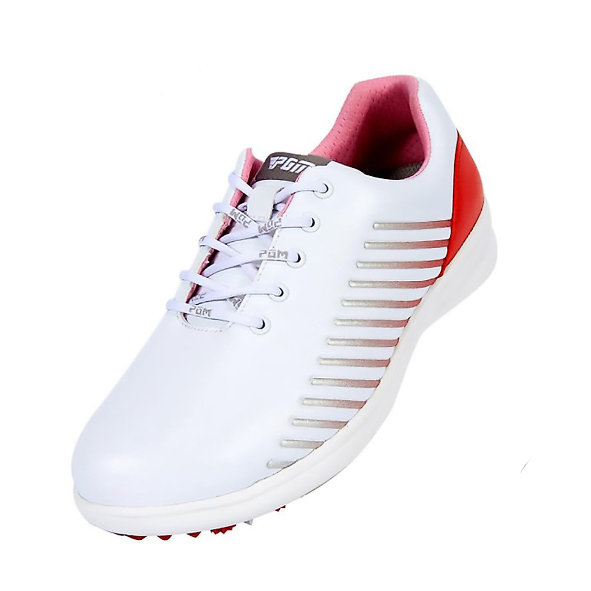 Ybberik Spikeless and Waterproof Golf Shoes for Women and Girls Red