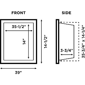 EZ-NICHES - USA - Ready for Tile Niche Preformed Bathroom Recess It Shower Shampoo Shelf (14" X 36")