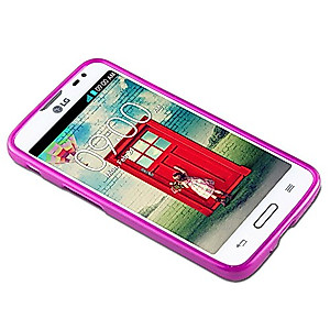 Cadorabo Case Compatible with LG L70 (1.SIM) in Pink - Shockproof and Scratch Resistant TPU Silicone Cover - Ultra Slim Protective Gel Shell Bumper Back Skin