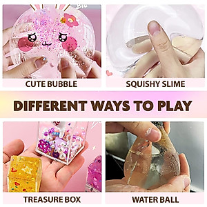 ToyUnited Nano Tape Bubble Kit for Kids - 9.8ft Double Sided Nano Tape Kit with Balloon Pump, Kids Balloon Party Activities, Toys, Gifts for Girls Boys 4, 5, 6, 7, 8, 9, 10 Years Old