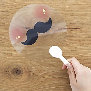 Shikoku Group US43-2 Talking Transparent Fan King Beard, Made in Japan, Approx. 6.1 x 9.7 inches (15.5 x 24.7 cm)