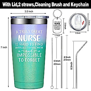 DOEARTE Nurse Gifts - A Truly Great Nurse is Hard to Find - Nurse Appreciation Gifts - Nurse Week, Nurse Day, Graduation, Christmas Gifts for Women - 20oz Nurse Tumbler