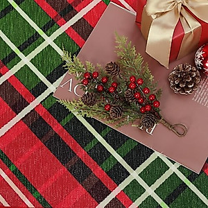 CAREMEE Plaid Merry Christmas Area Rug 6' x 4' Red Indoor Non-Slip Washable Retro Christmas Home Decor Living Room Bedroom Fireplace Children's Play Area Entryway Gift
