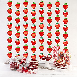 12 PCS Strawberry Party Banners Strawberry Birthday Decorations Strawberry Banner Garland Kit Strawberry Hanging Swirl Decorations Berry First Birthday Garland Party Baby Shower Decor