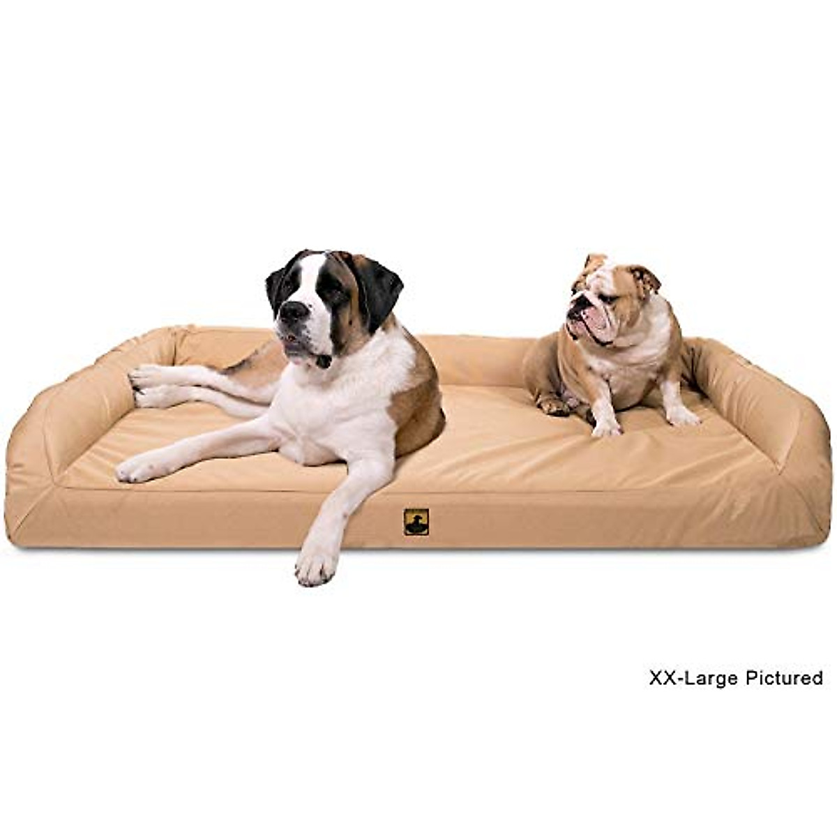 K9 Ballistics Tough Orthopedic XL Extra Large Bolster Dog Bed - Washable, Durable and Water Resistant Dog Bed - Made for Big Dogs, 38"x54", Black