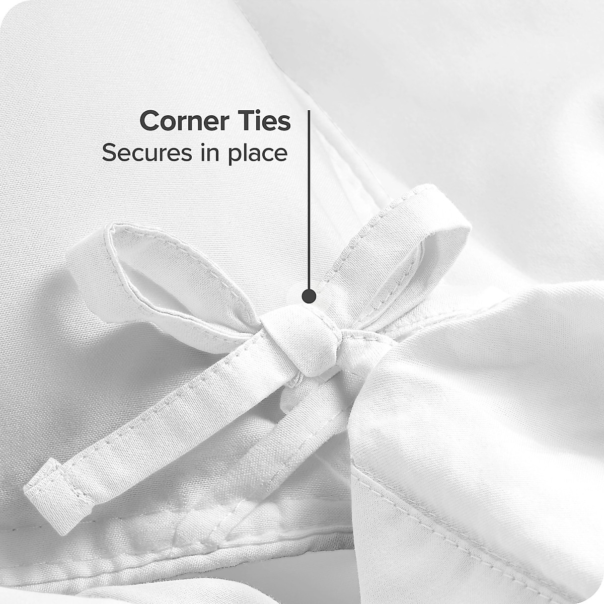 Bare Home 100% Organic Cotton Full/Queen Duvet Cover Set - Crisp Percale Weave - Lightweight & Breathable - Cooling Duvet Cover Set (Full/Queen, White)