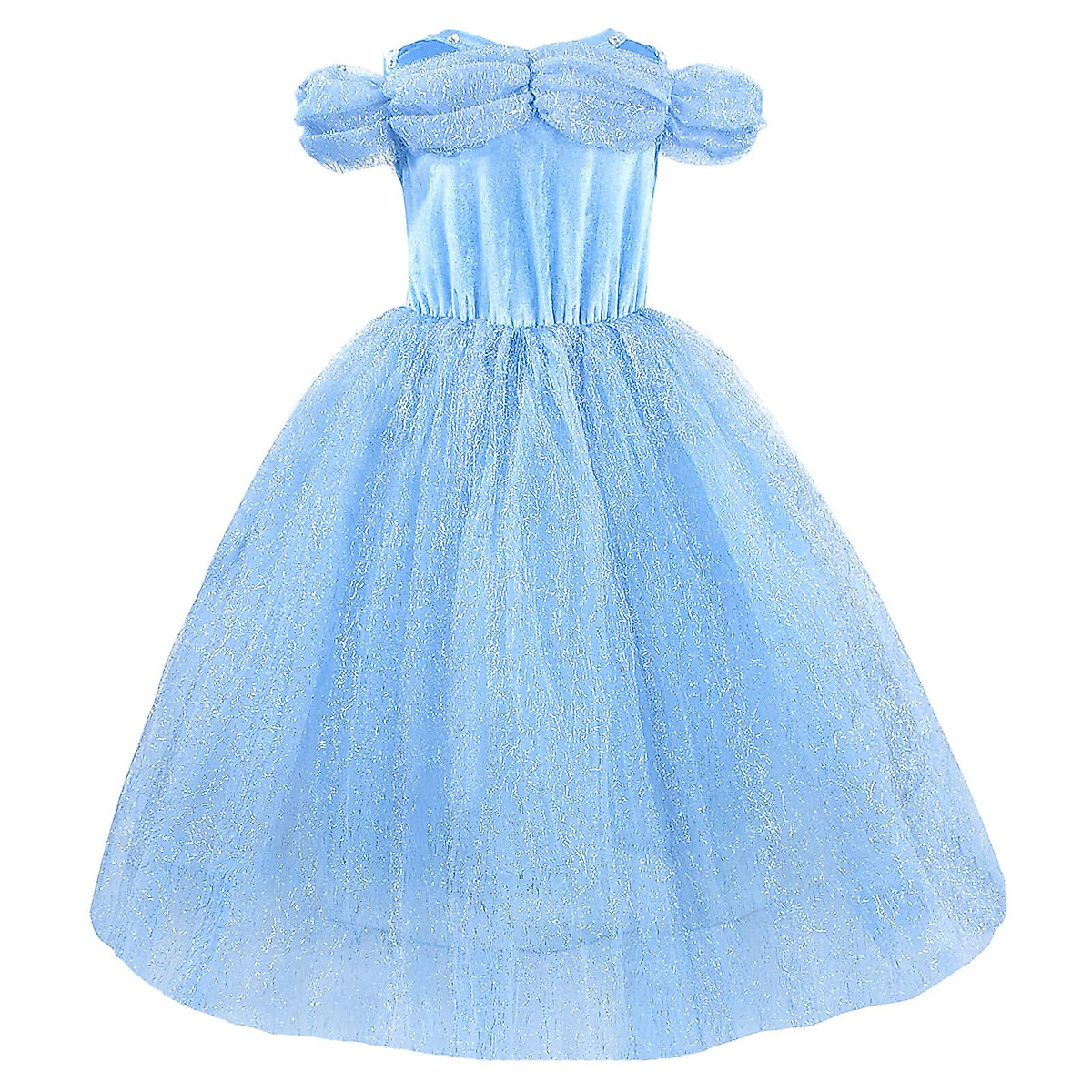GJDAMFD Girls Dress up Costume Blue Butterfly Princess Dresses with Accessories for Little Girls 3-4T