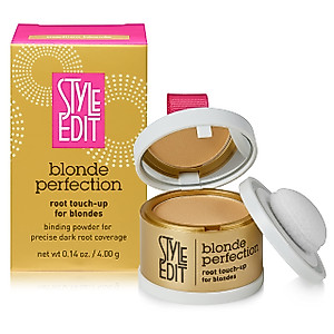 Style Edit Root Touch Up Powder | Temporary Color for Medium Blonde, Dark Roots, Highlights and Grays | Mineral-Infused Concealer for Thinning Hair and Hairline | 0.14 oz.