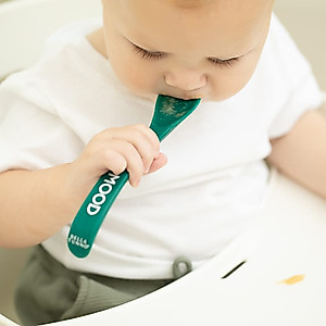 Bella Tunno Wonder Spoons - Soft Baby Spoon Set Safe for Baby Teething & Toddler Spoons, Food-Grade BPA Free Silicone Self Feeding Spoon 2pk, Little Lady Darling