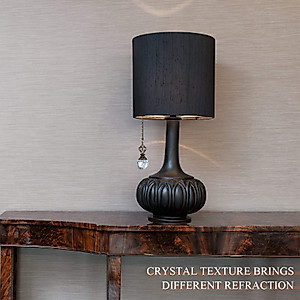 Ceiling Fan Pull Chains Crystal Light Fan Pull Chain Pendant with Ball 12 Inch Vintage Ceiling Fan Chain Extender Ornament Chain for Fan Pull (Transparent,8 Pieces)