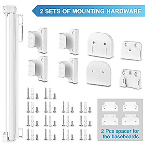 Retractable Baby Gate Extra Wide 35" Tall, Extends to 70" Wide Mesh Pet Gates for Kids or Pets with 2 Sets of Mounting Hardware Indoor Outdoor Wide Baby Gate Dog Gates for Doorways, Stairs (35" x 70")