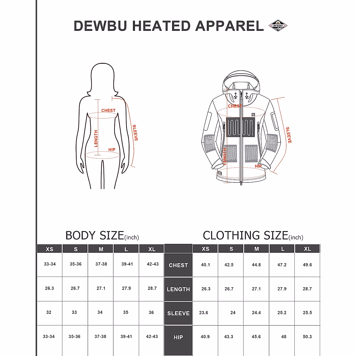 DEWBU Heated Jacket for Women with 12V Battery Pack Winter Outdoor Soft Shell Electric Heating Coat, Women's Black, M