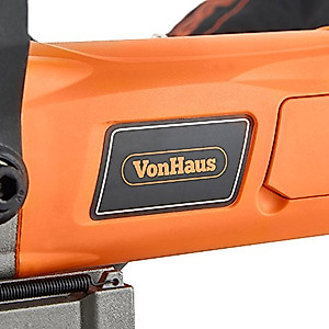VonHaus 8.5 Amp Wood Biscuit Plate Joiner with 4" Tungsten Carbide Tipped Blade, Adjustable Angle and Dust Bag - Suitable For All Wood Types