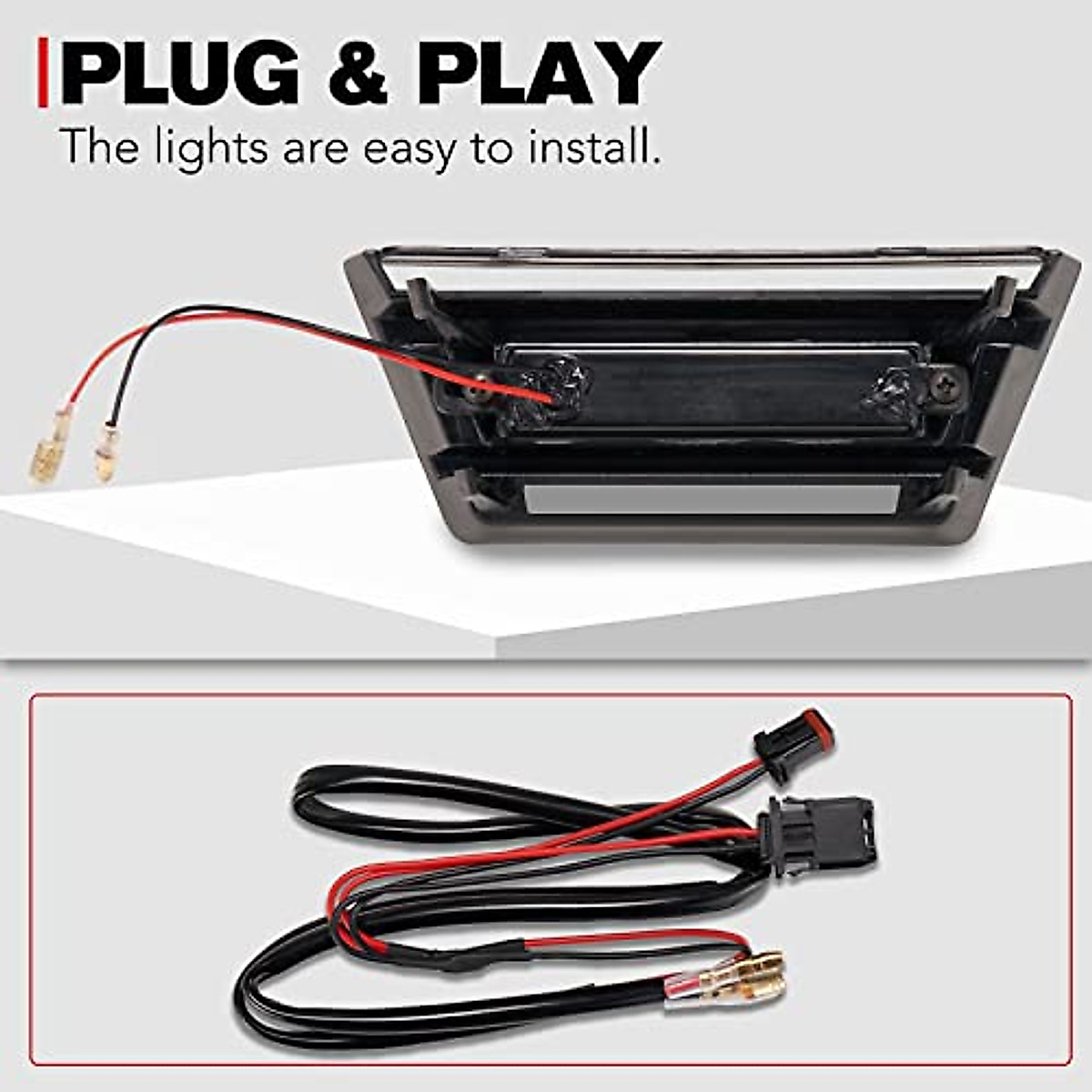 A & UTV PRO Front Center Fairing with Accent Light for Can-Am Spyder RT 2020 2021 2022 2023 Accessories, Waterproof, Plug & Play, Black, 1PC