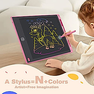 LCD Writing Tablet for Kids, 2Pck Drawing Tablets Toddler Toys Doodle Board 12 inch Writing Pad Drawing Tablet, Boys Girls Gift Trip Travel Essentials Learning Games 3-5 6-8 9-12 Year Old, Blue+Pink