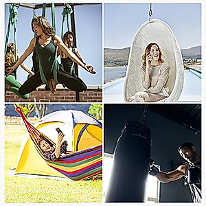 Velomill Hanging Chair Chain, Punching Bag Chain with Two Carabiners 2 Pack