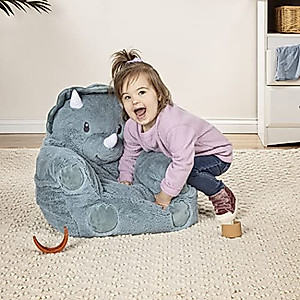 Cuddo Buddies Dinosaur Toddler Chair Plush Character Kids Chair Comfy Pillow Chair for Boys and Girls, 19 in x 20 in x 16 in
