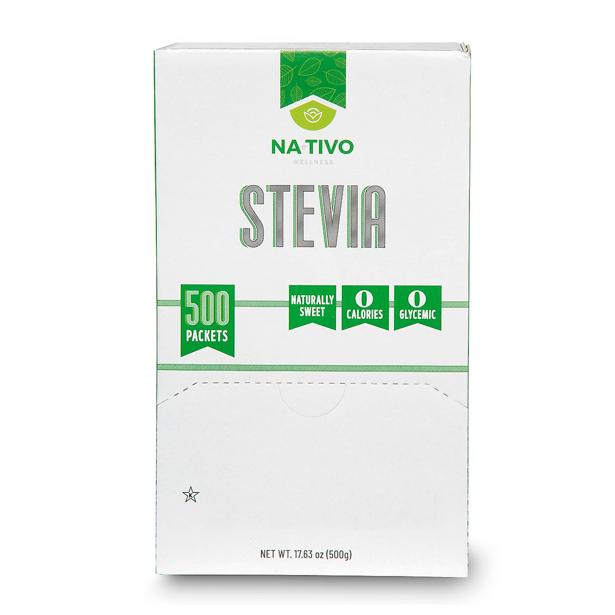 Stevia + Erythritol 1:8 Sweetener - 500 packets | 1 packet = 2 tsp of sugar | Healthier Sugar Substitute - 0 Calories - 0 Glycemic Index - Keto and Paleo - 0 Net Carbs - Non-GMO - NaTivo Wellness