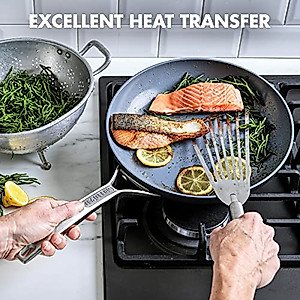 GreenPan Paris Pro Hard Anodized Healthy Ceramic Nonstick, 10" Frying Pan Skillet, PFAS-Free, Dishwasher Safe, Grey