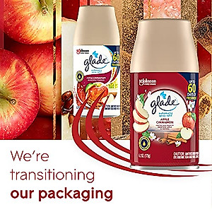 Glade Automatic Spray Refill, Air Freshener for Home and Bathroom, Apple Cinnamon, 6.2 Oz