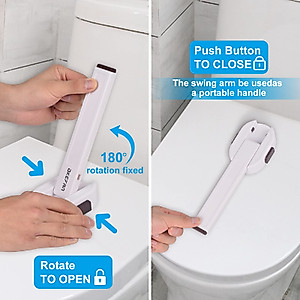 Toilet Locks Baby Proof - OKEFAN Toilet Seat Lock Child Safety for Toddlers Adhesive Kids Proofing Toilet Lid Lock Easy to Install No Drill Needed (1)