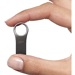 Silicon Power 64GB Jewel J80 USB 3.0 Flash Drive, Titanium (SP064GBUF3J80V1T)