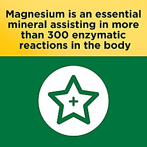 Nature Made Magnesium Oxide 250 mg, Dietary Supplement for Muscle Support, 200 Tablets (Pack of 3)