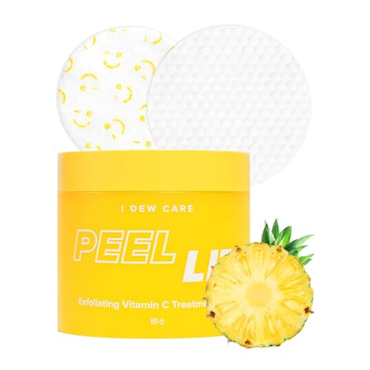 I DEW CARE Peel Lit Citric Acid Peel Pads | Exfoliating Vitamin C Treatment Pads with AHA and PHA | Chemical Peels for Face | Korean Skincare, Vegan, Cruelty-free, Gluten-free, Paraben-free