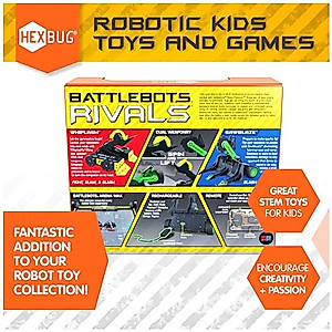 HEXBUG BattleBots Rivals Platinum (Whiplash & Sawblaze), Remote Control Robot Toys for Kids, STEM Toys for Boys and Girls Ages 8 & Up, Batteries Included