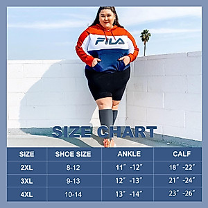 HLTPRO Plus Size Compression Socks for Women & Men(4 Pairs) - Best Support for Medical, Circulation, Nurses, Running, Travel